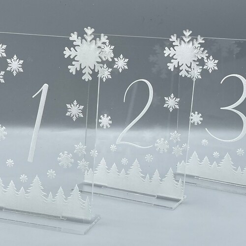 Snowflake Table Numbers Digital Download - Etsy