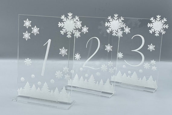 Snowflake Table Numbers Digital Download - Etsy