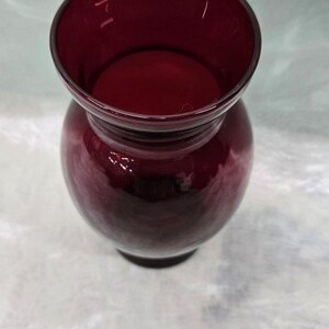Red Glass Vase Décor – Collectible Red Glass Vase – Tall Red Glass Vase ...