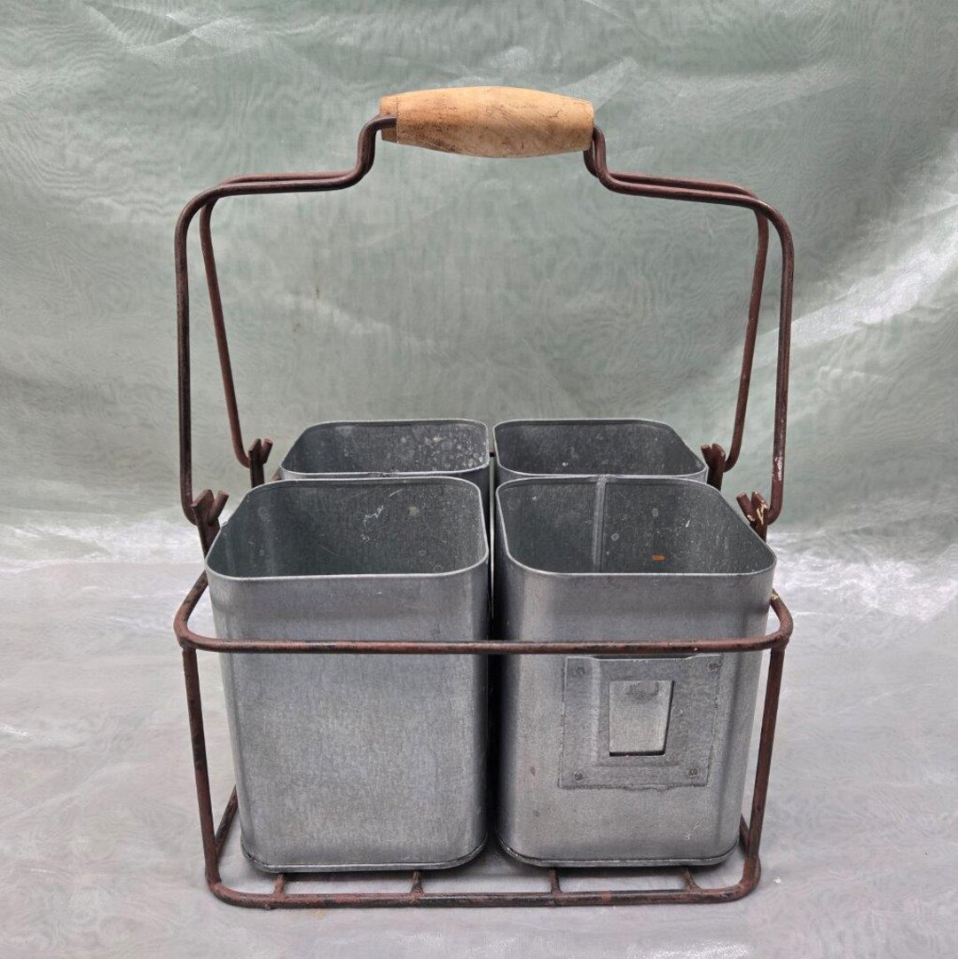 Metal Rectangular Cubbies – Metal Pail Holding Rack – Storage Basket ...