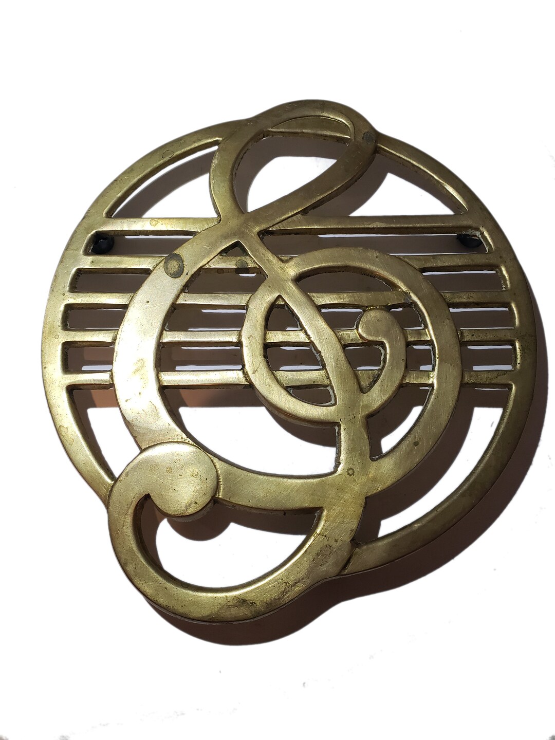 Metal Trivets - Vintage Trivets - Musical and Treble Clef Trivet ...