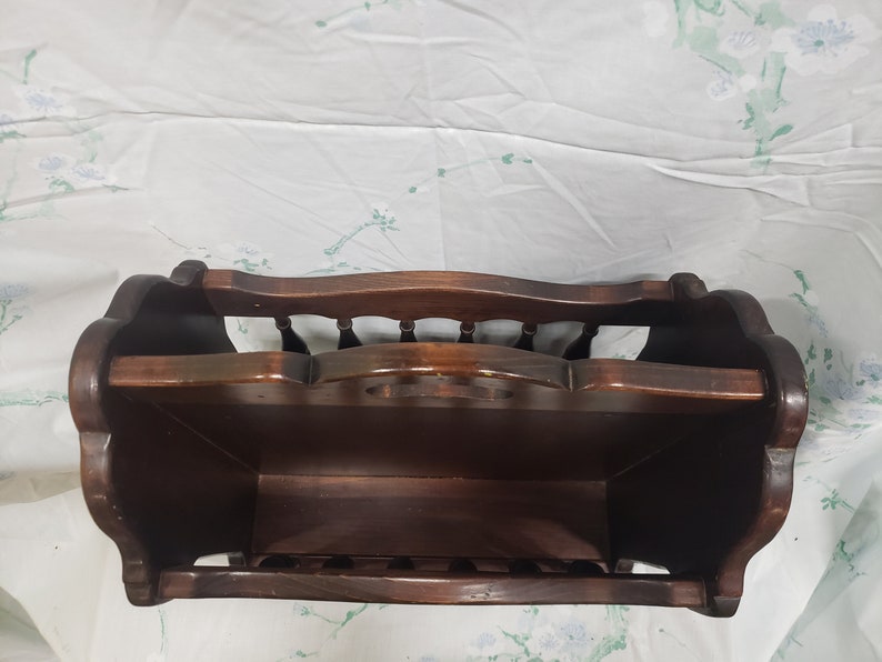Vintage Wooden Magazine Rack - Etsy