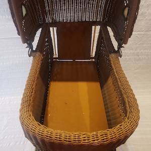 Vintage Rattan and Wooden Stroller - Heywood Wakefield Stroller ...