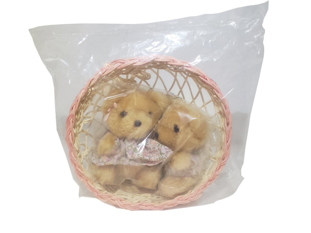 Vintage Avon Beary Much in Love Bears in Basket Decor - Etsy