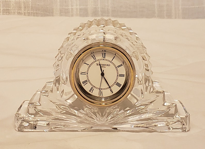 Waterford Crystal Desk Clock - Etsy Waterford Crystal Desk Clock - Etsy