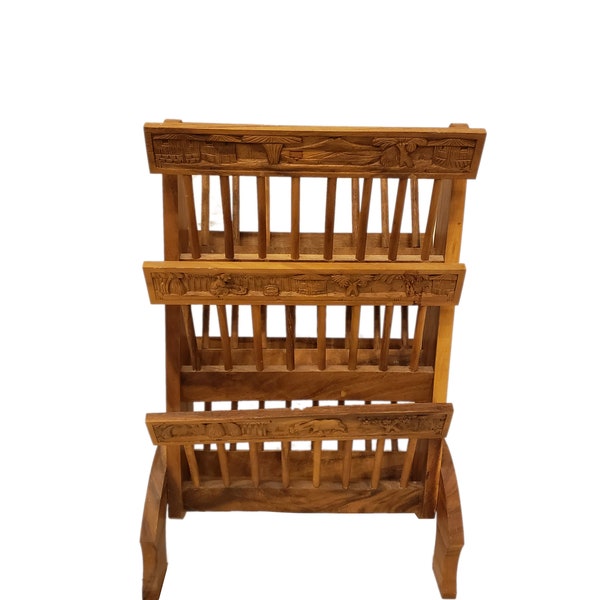 Wooden Magazine Rack - Etsy
