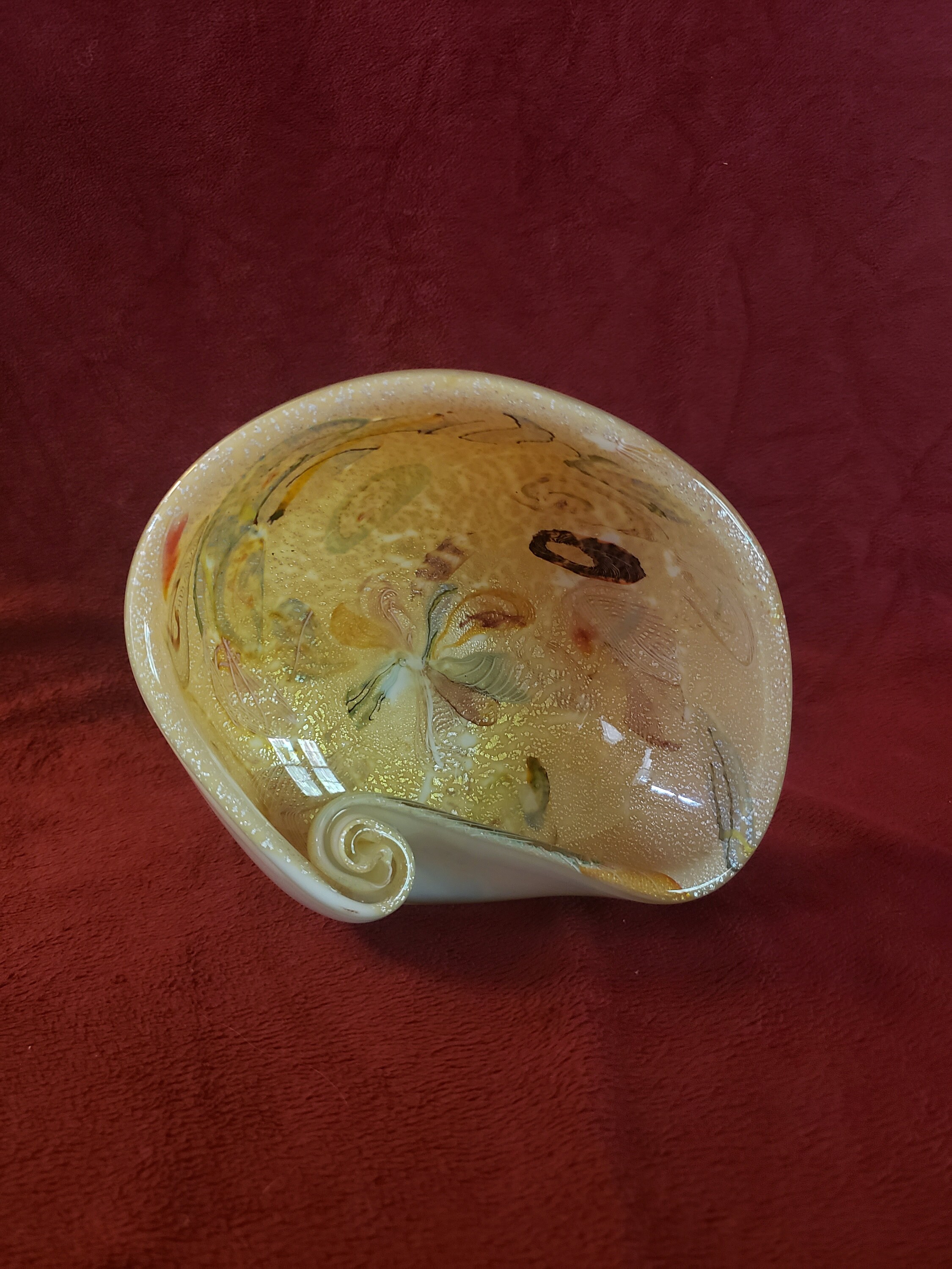 Vintage Hand-painted Ceramic Seashell Bowl Dish - Etsy