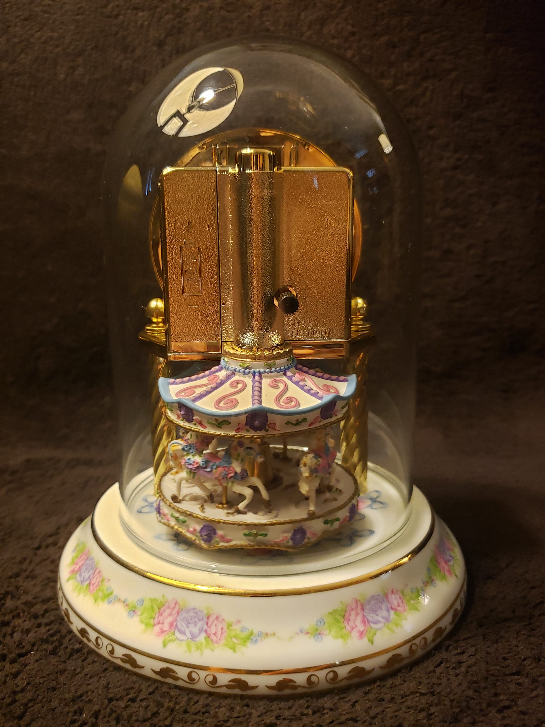 Vintage Porcelain Carousel Clock Porzellan Arzberg Manufaktur Germany ...