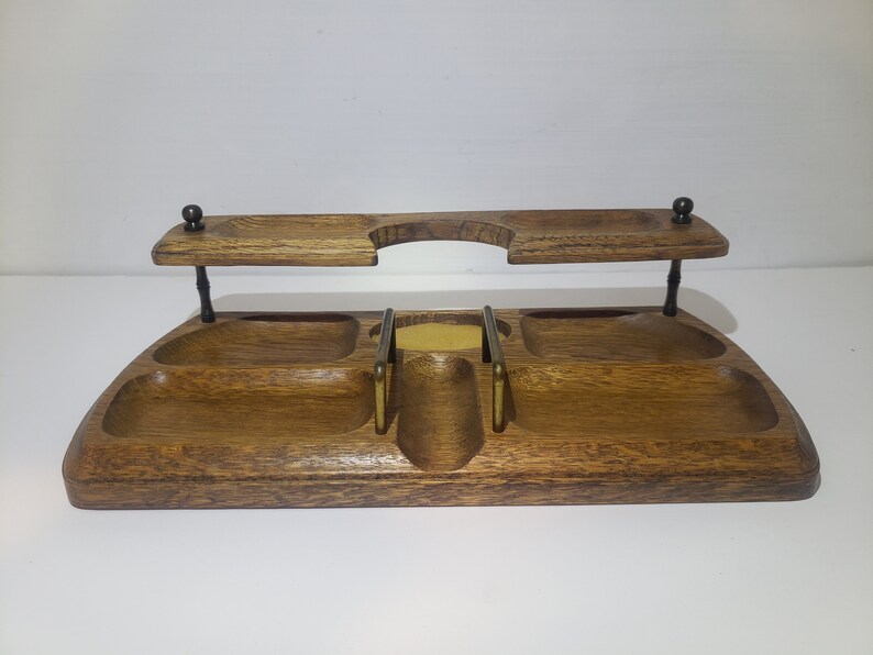 Wooden Desk Organizer Display Rack Wooden Decor Vintage Decor Storage ...