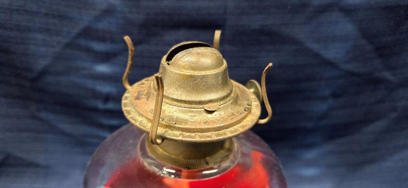 Vintage Retro Glass Oil Lamp Collectible Décor - Etsy