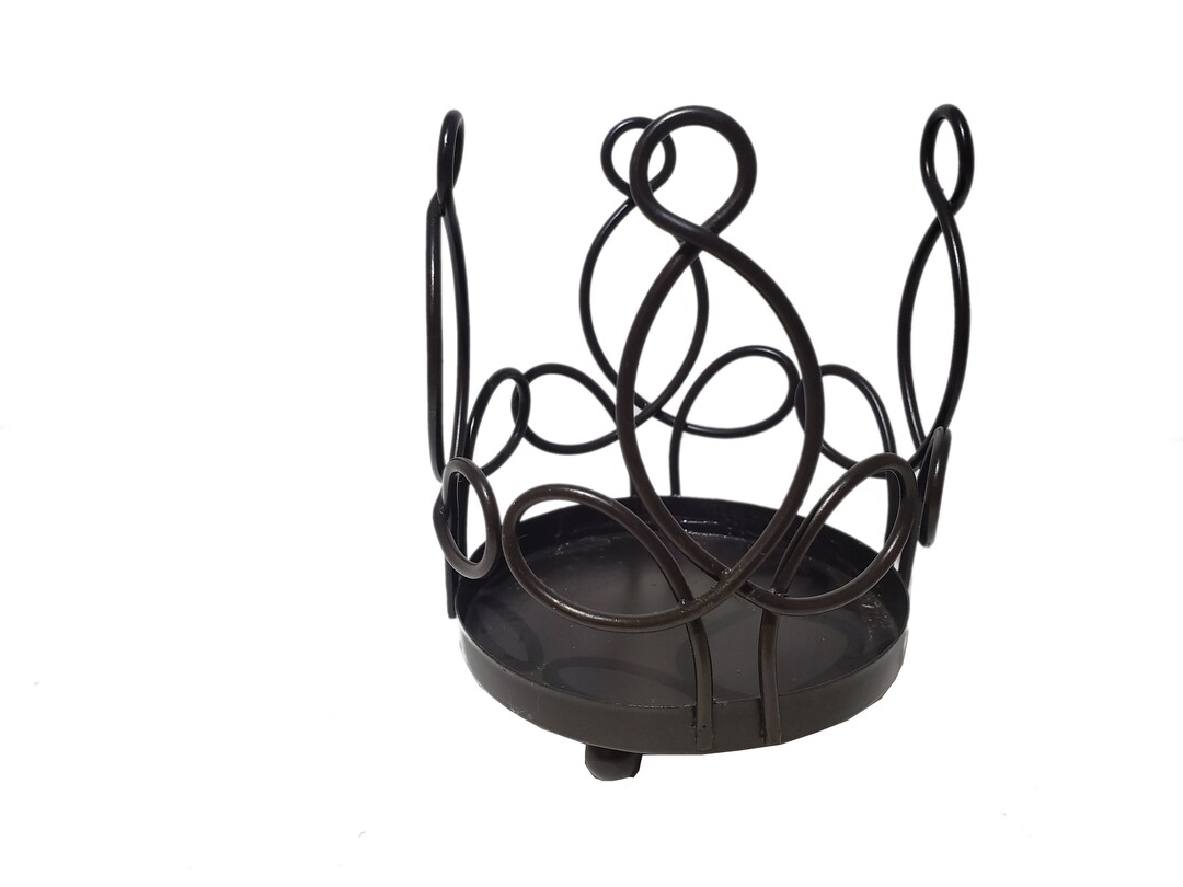 Black Wire Plant Pot Sleeve: Metal Candle Holder, Home Decor - Etsy
