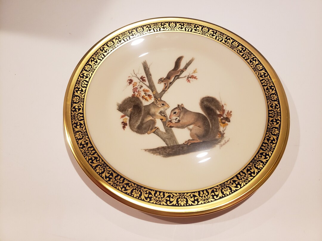 Lenox Collectible Plate Woodland Wildlife Squirrels Plate - Etsy