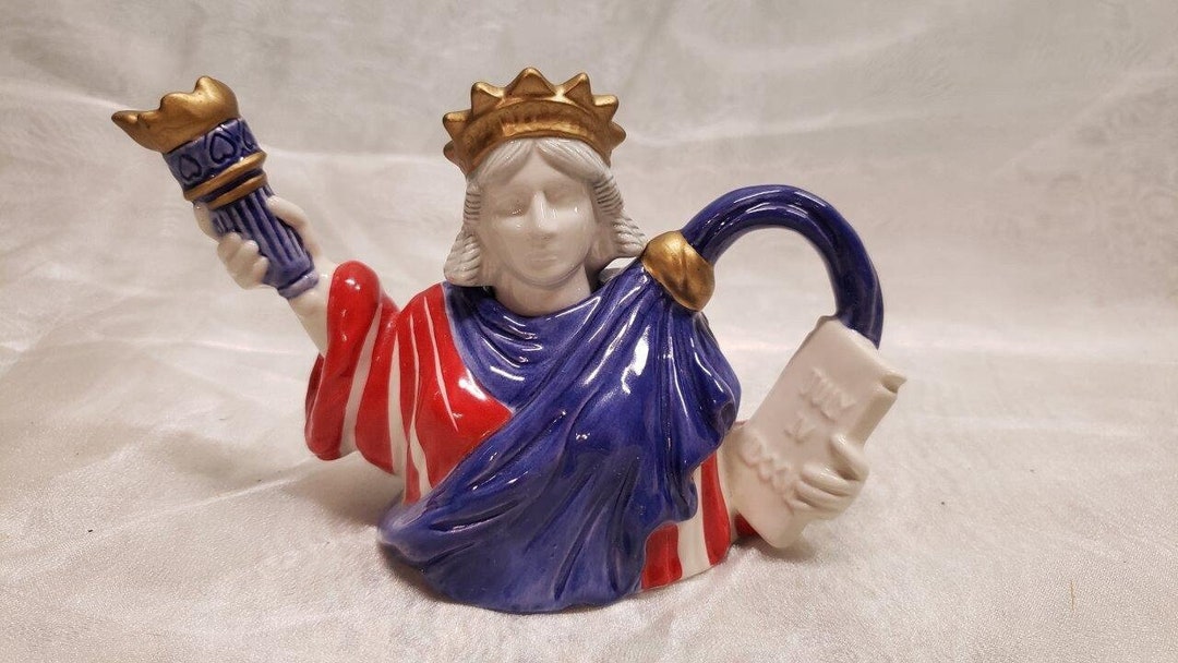 Vintage Fitz and Floyd Statue of Liberty Teapot: Patriotic Decor - Etsy