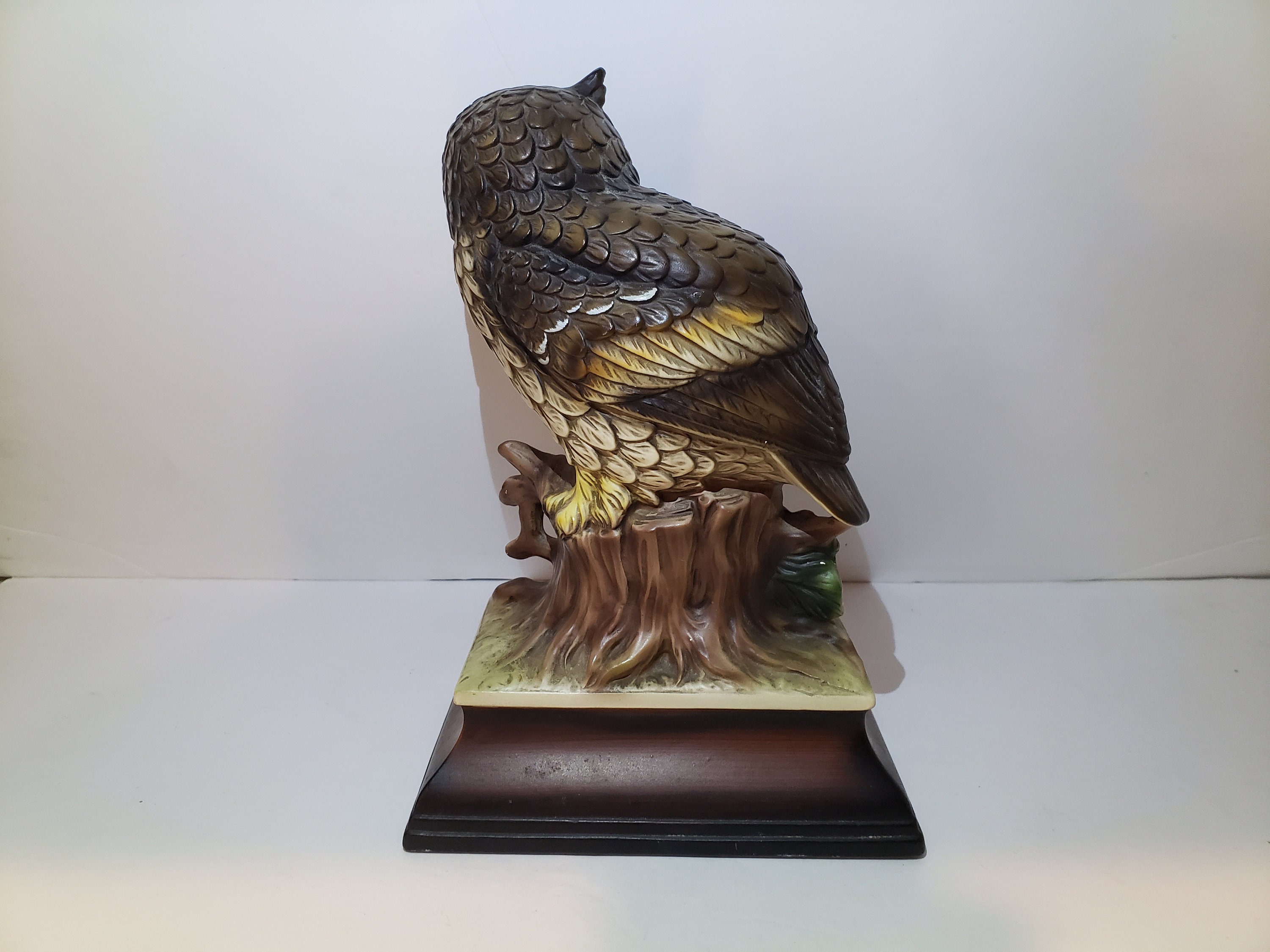 Great Horned Owl Mantle Figurine Mantle Decor Collectible Mantle Decor ...