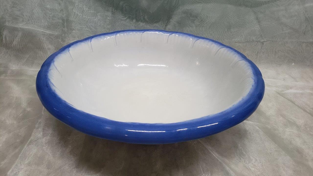 Blue and White Wash Bowl and Pitcher Vintage Hand Washing Station Glass ...