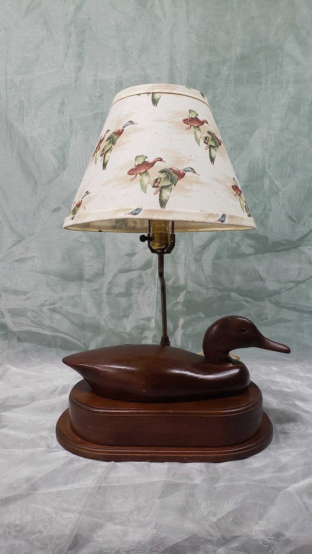 Vintage Duck Table Lamp: Solid Wood Decoy Decor - Etsy