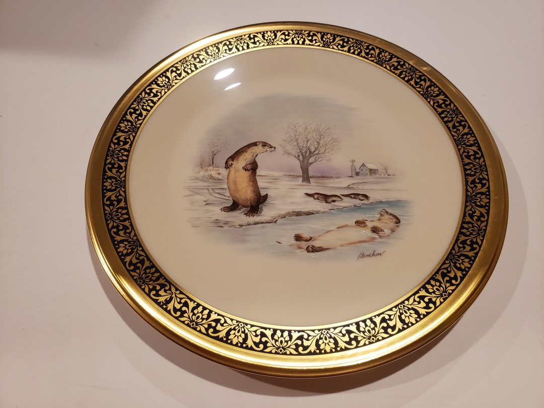 Lenox Collectible Plate Woodland Wildlife Otters Plate - Etsy