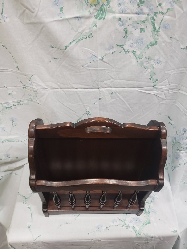 Vintage Wooden Magazine Rack - Etsy