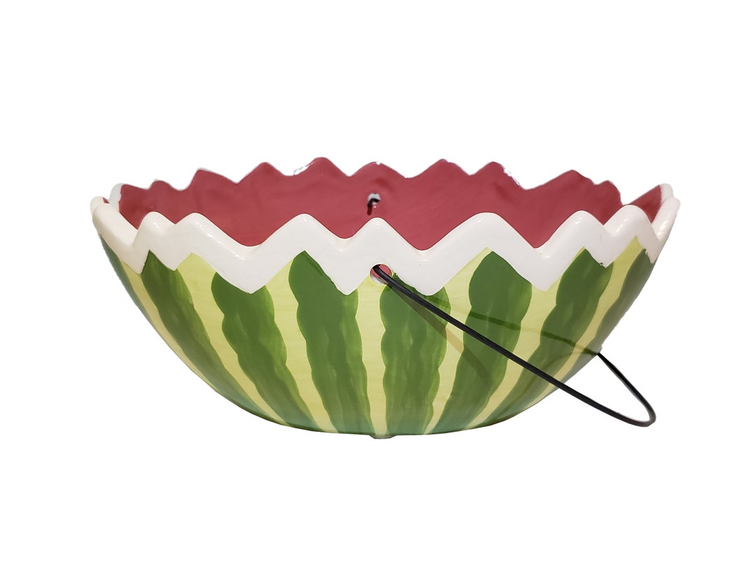 Watermelon Basket - Vintage Watermelon Basket Decor - Glass Watermelon ...