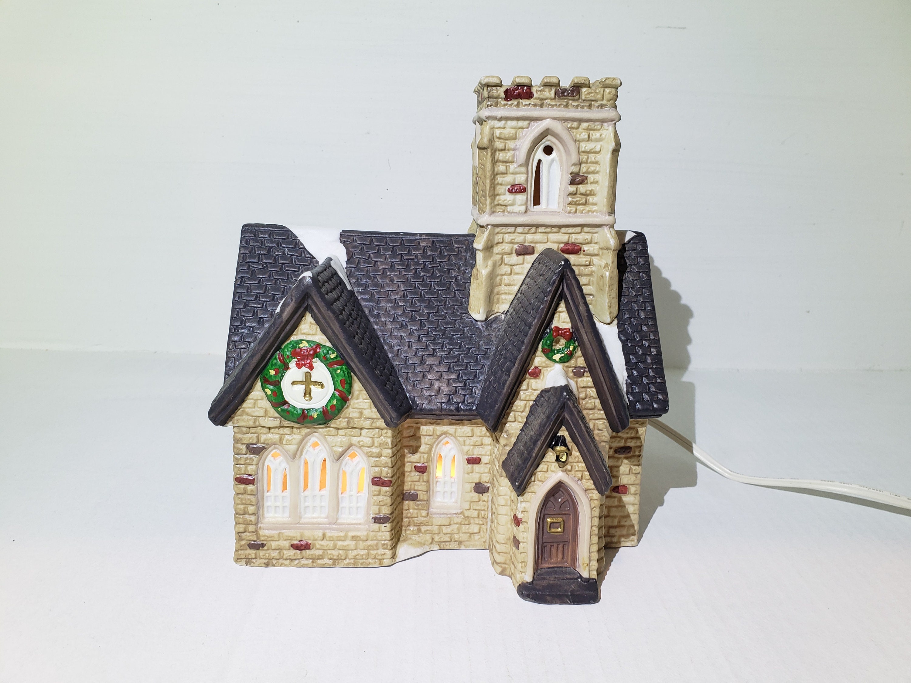Christmas Village Lighted Houses Desk Decor Home Decor - Etsy