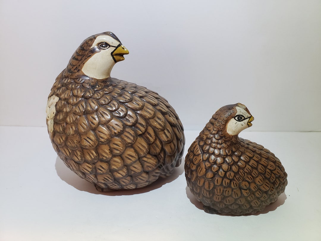 Ceramic Pair of Quail Birds - Mantle Accent - Hunter's Decor - Adorable ...