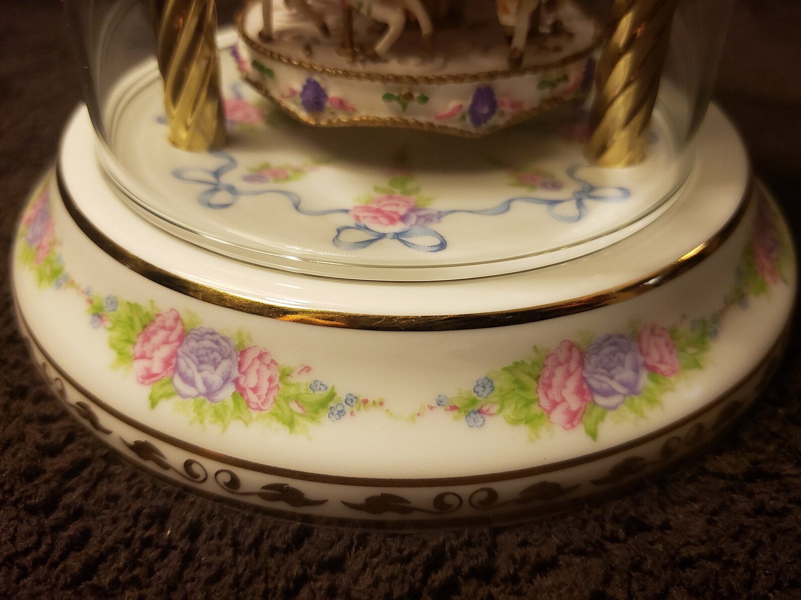 Vintage Porcelain Carousel Clock Porzellan Arzberg Manufaktur Germany ...