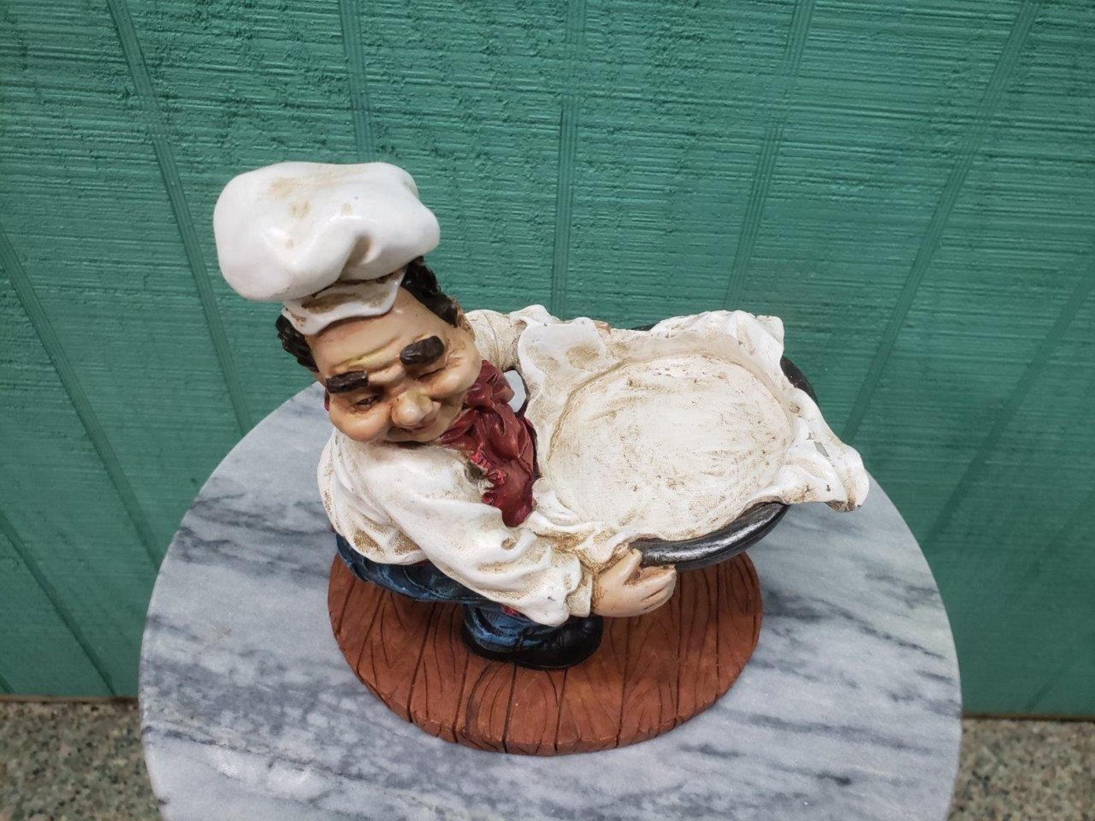 Chef Statue With Burgandy Apron and Cute Chefs Hat – Vintage Kitchen ...