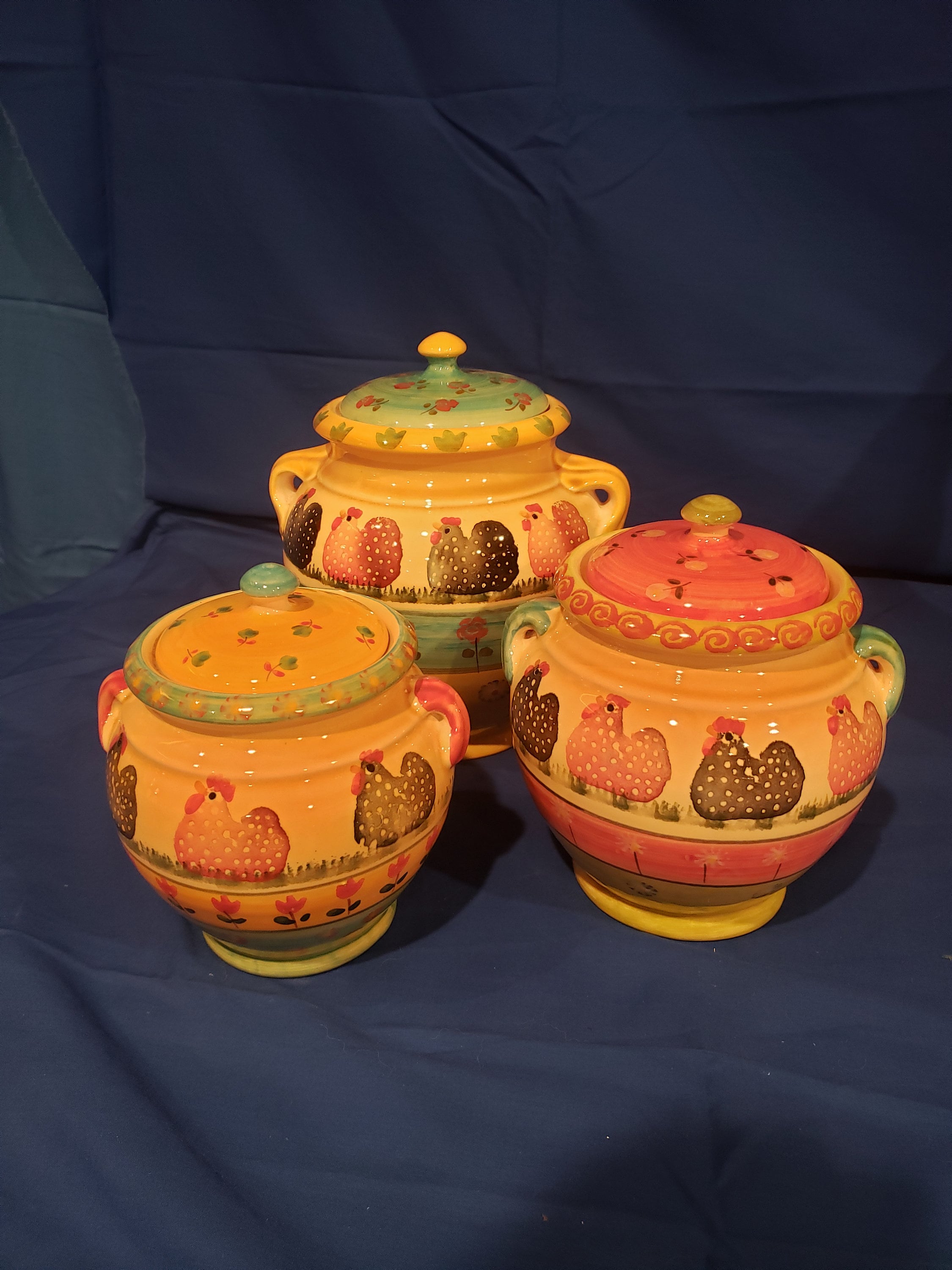 Chicken Terra Cotta Dishes Dinnerware Set Plates Cookie Jars - Etsy