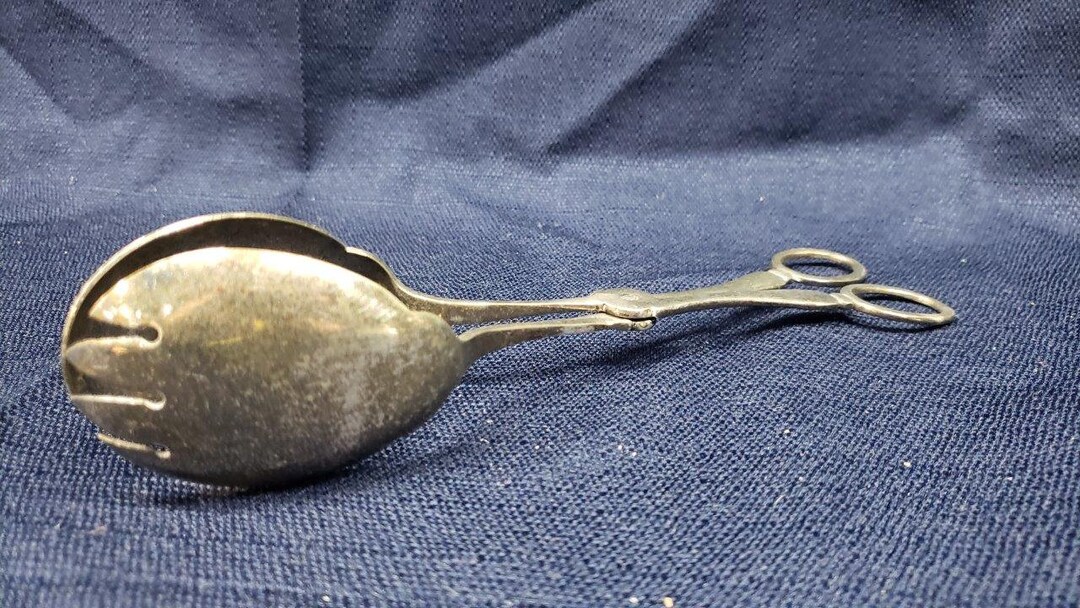 Vintage Metal Spoon and Fork Serving Utensil Dish – Serving Utensil ...