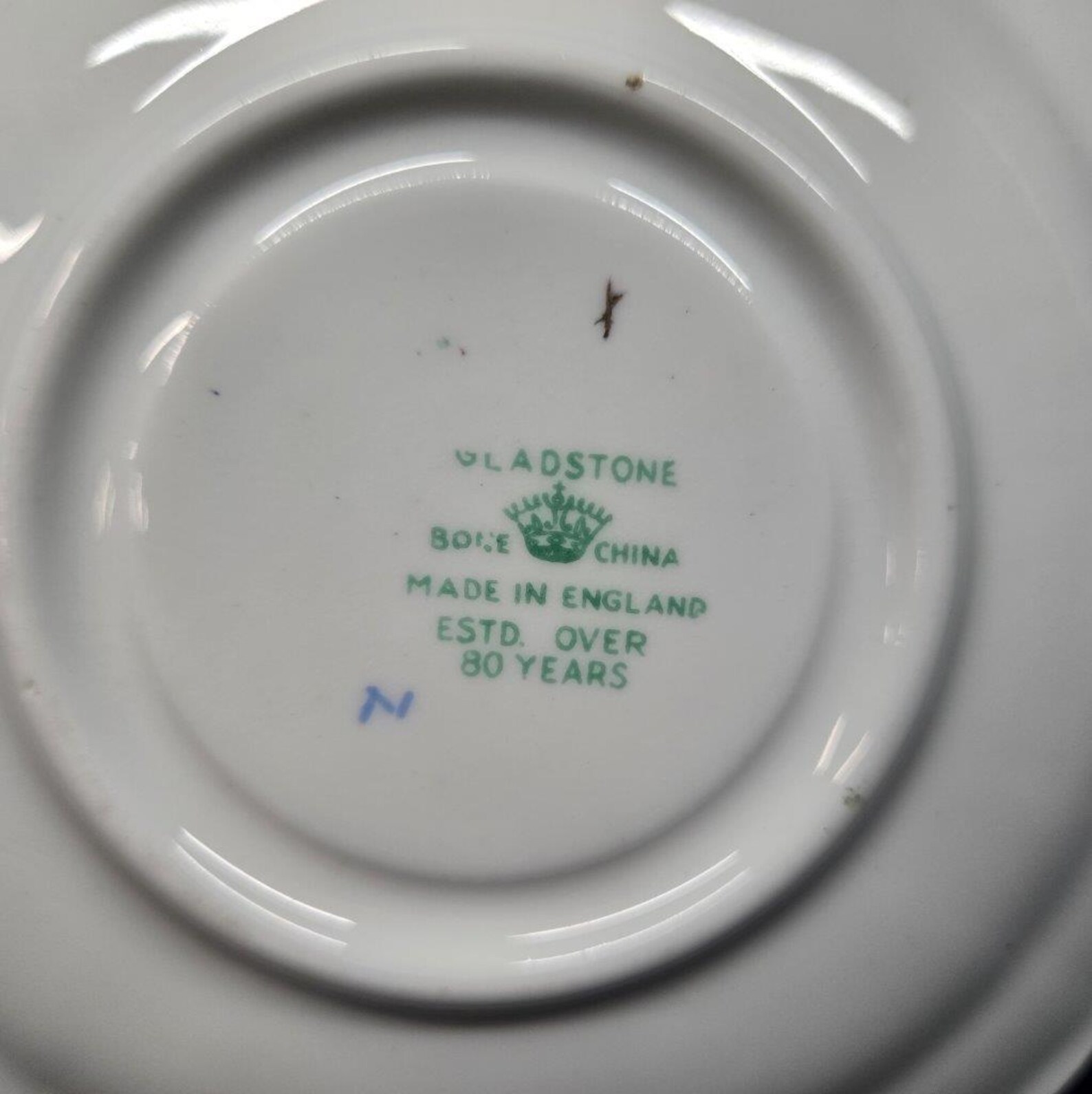 Gladstone Blue White and Gold Teacup and Saucer Set Bone China Made in ...