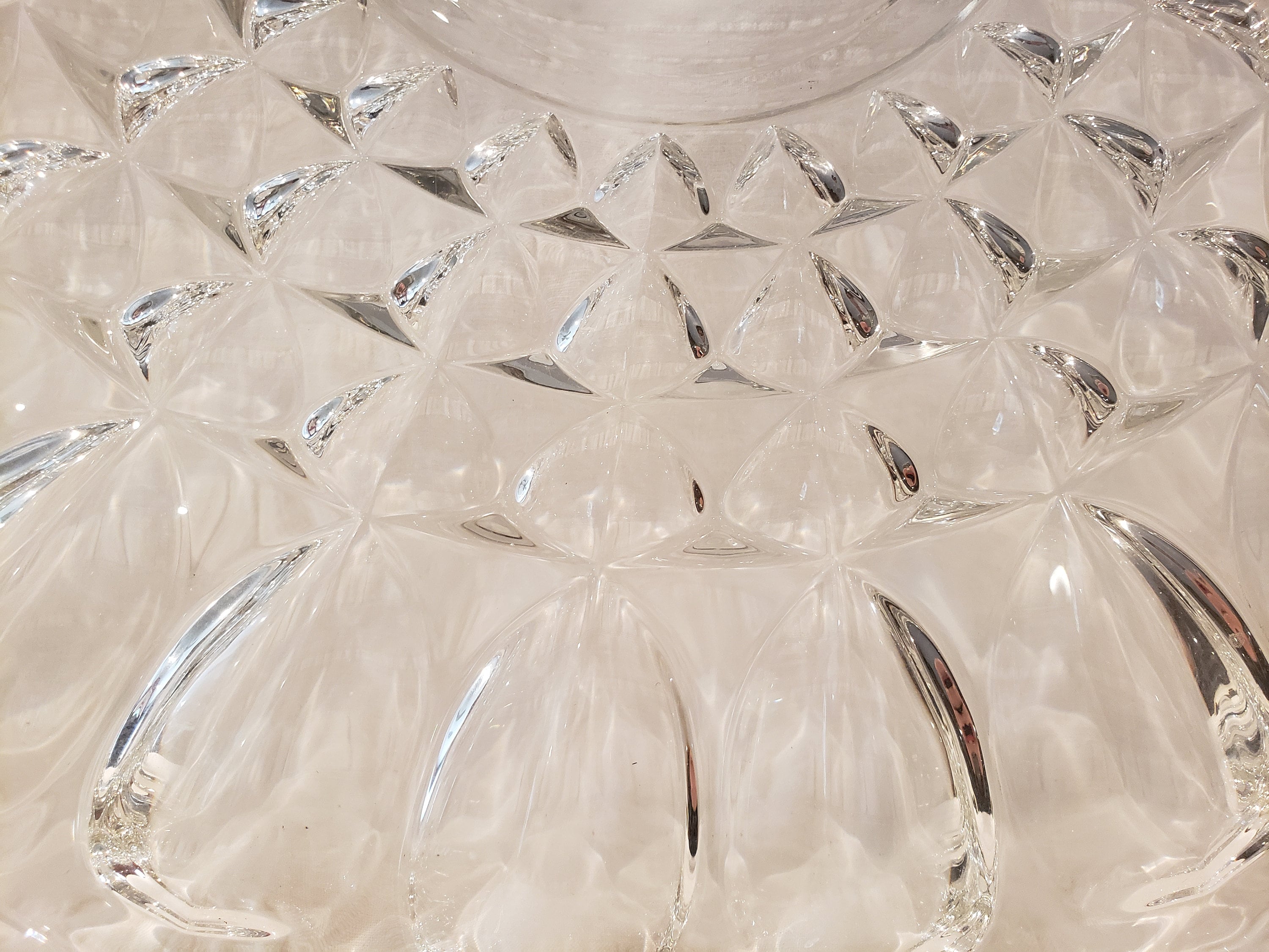 Crystal Glass Serving Platter - Etsy