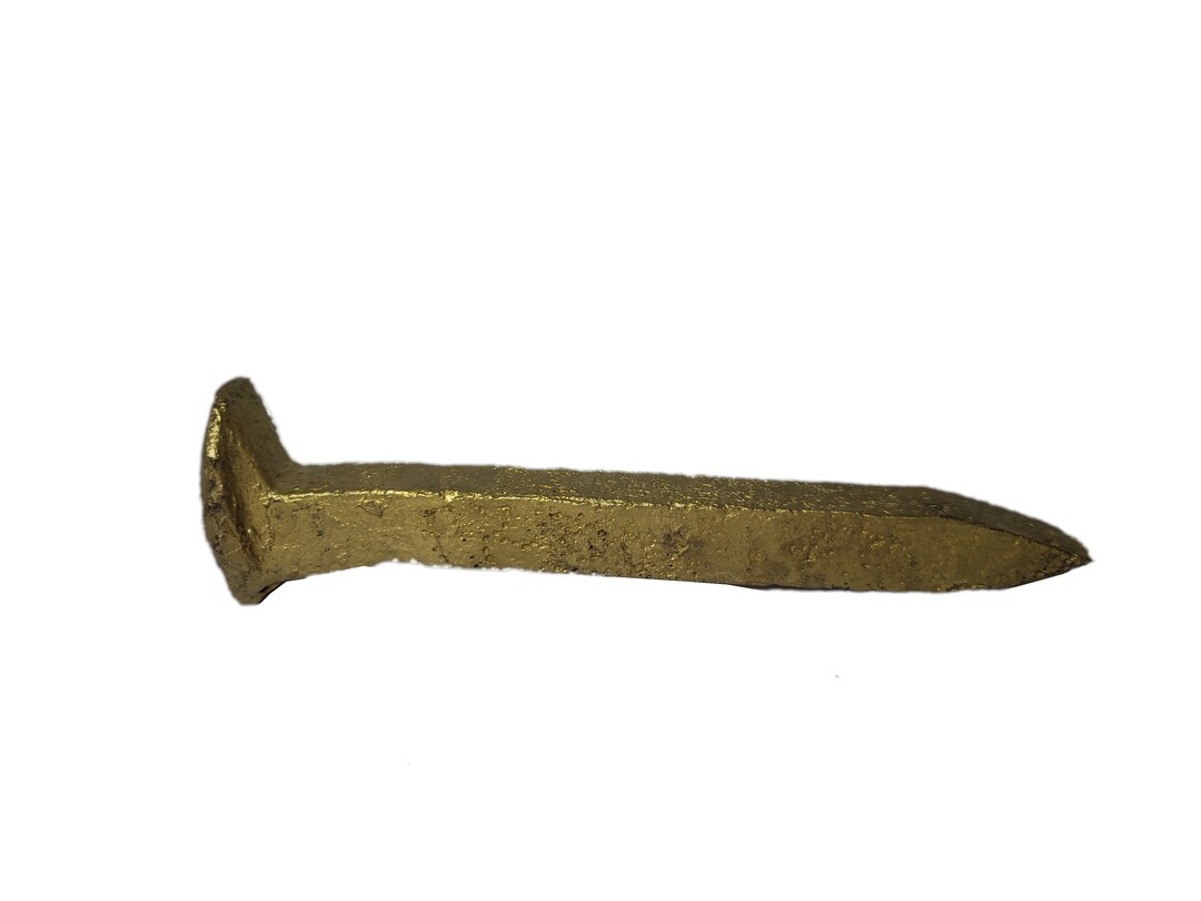 Railroad Spike - Vintage Spike - Golden Railroad Spike - Collectible ...