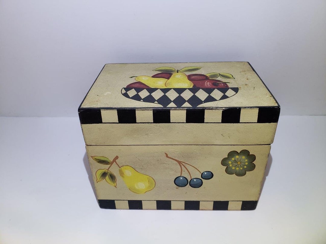 Handcrafted Wooden Knick Knack Box: Fruit Bowl Design - Etsy
