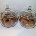 Clear Glass Pumpkin Jar Décor Set of Two Glass Lidded Pumpkins With ...