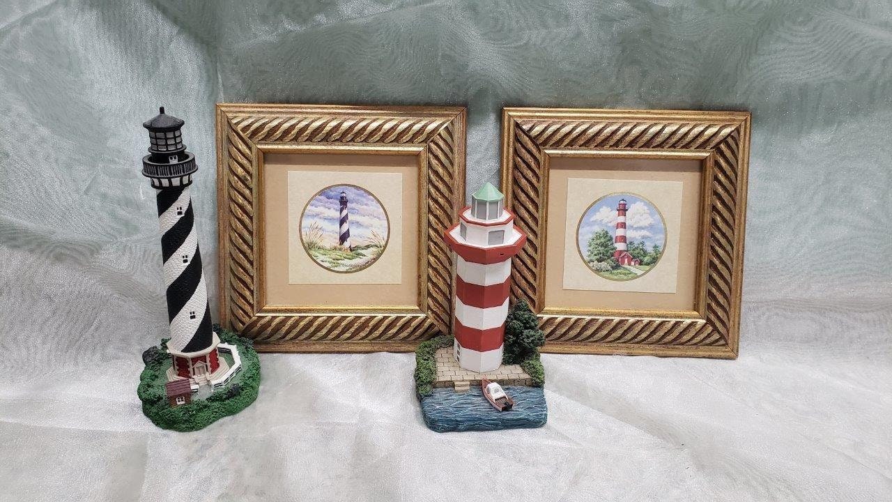 Lighthouse Pictures and Décor - Vintage Cape Hatteras and Harbour Town ...