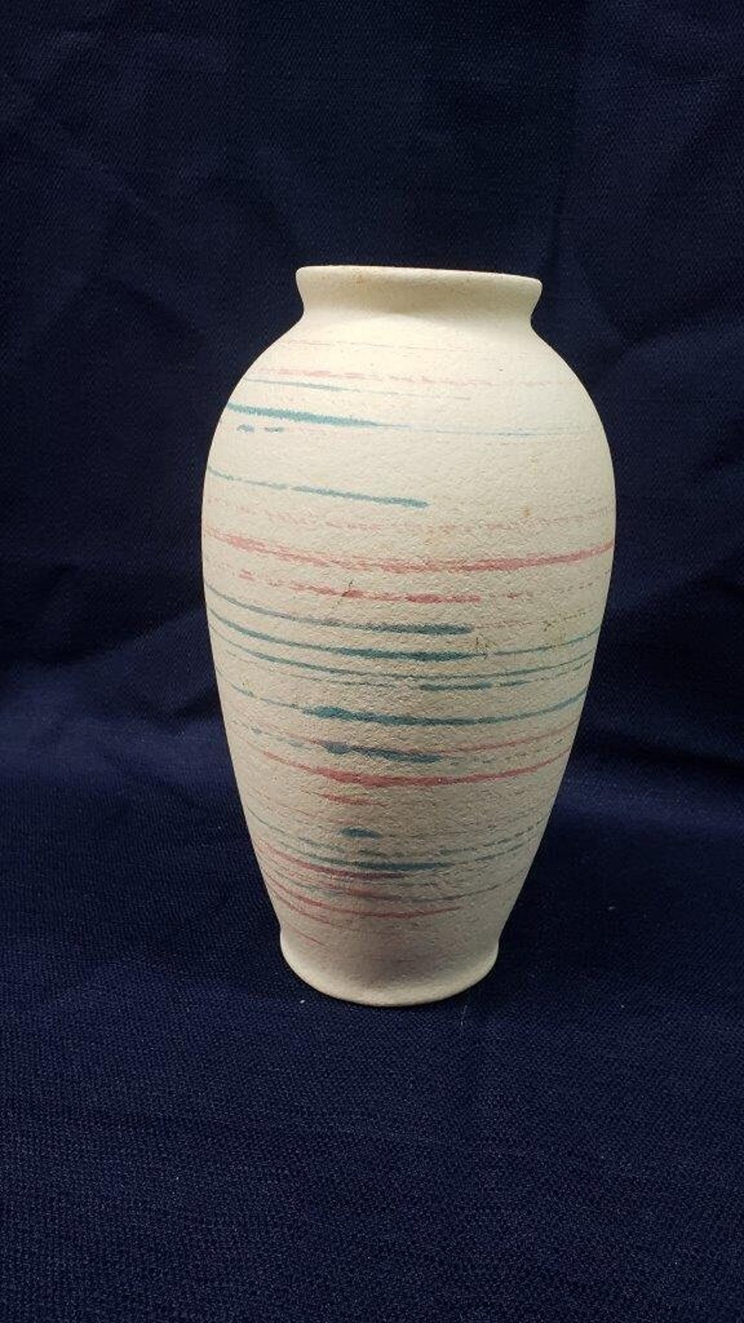 Vintage Tall Tan Striped Vase – Made in Taiwan Vintage Beige Flower and ...