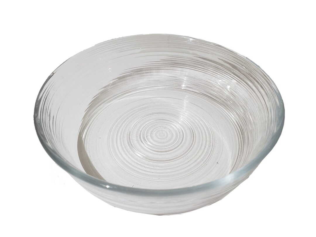 Glass Bowl With Rippled Edge Design - Dip Bowl - Salsa Bowl - Chips and ...