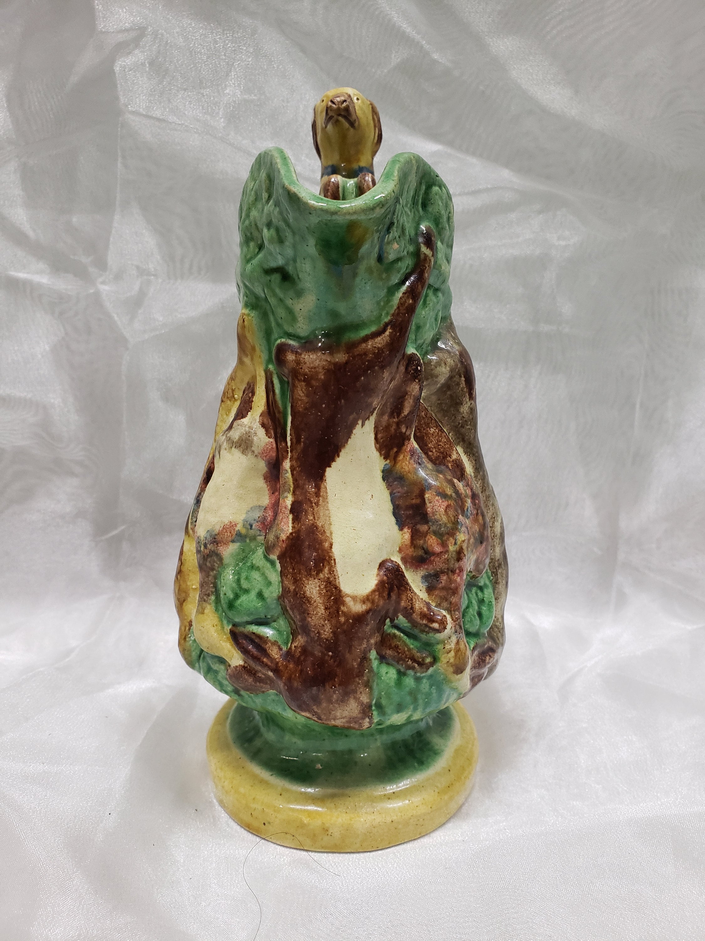 Vintage Hunter Dog Pitcher With Bunny Rabbits and Nature Scene Water ...