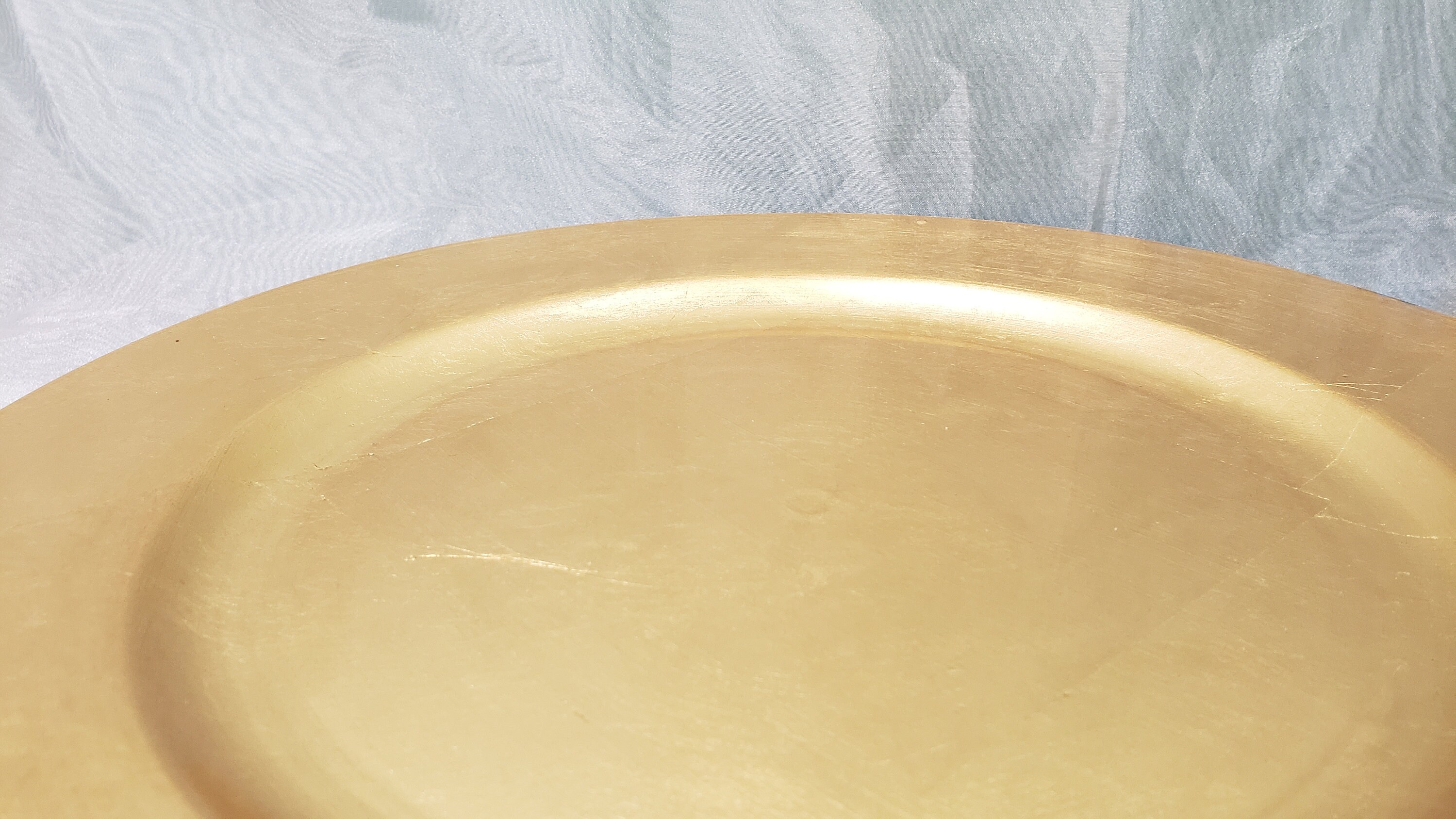 Brushed Golden Charger Plates: Table & Event Décor, 13” Diameter - Etsy