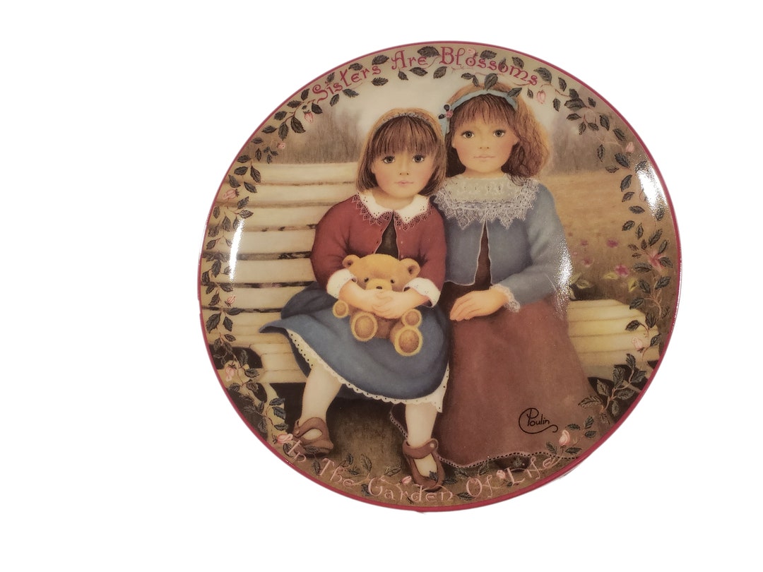 Chantal Poulin "sisters" Porcelain Plate: Bradford Exchange Collectible ...
