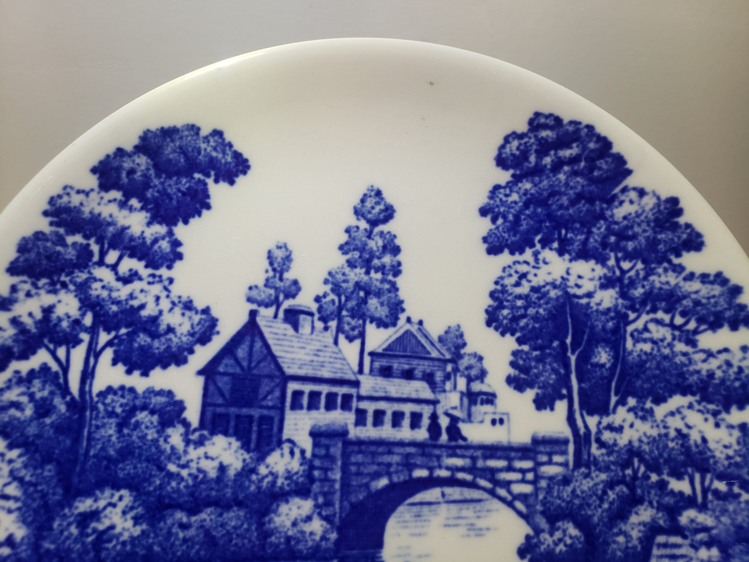 Vintage Blue and White Lakeview Nasco - Japan Lakeview Hand Painted ...