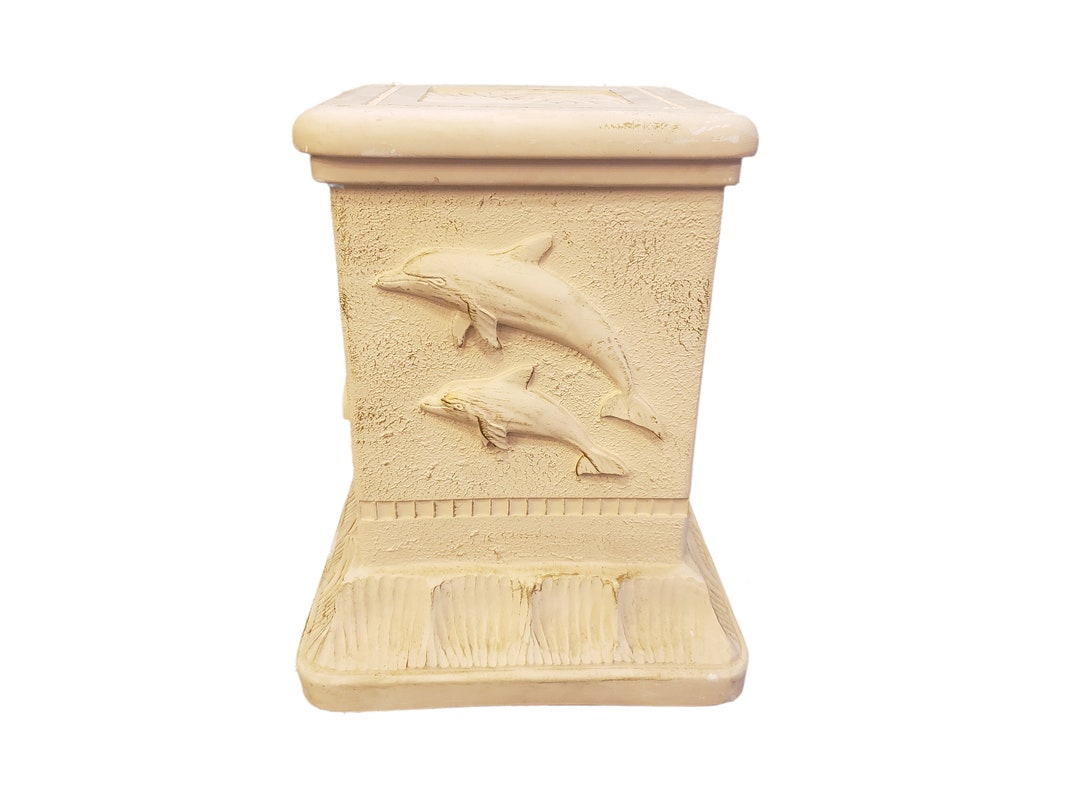 Concrete Dolphin Table Base/garden Statue – Beige Living Room or Dining ...
