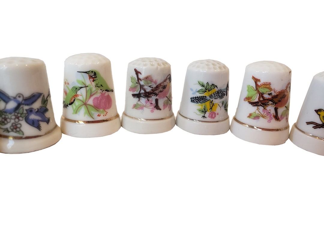 Collection of 17 Bird and Nature Thimbles With Beautiful Designs - Etsy