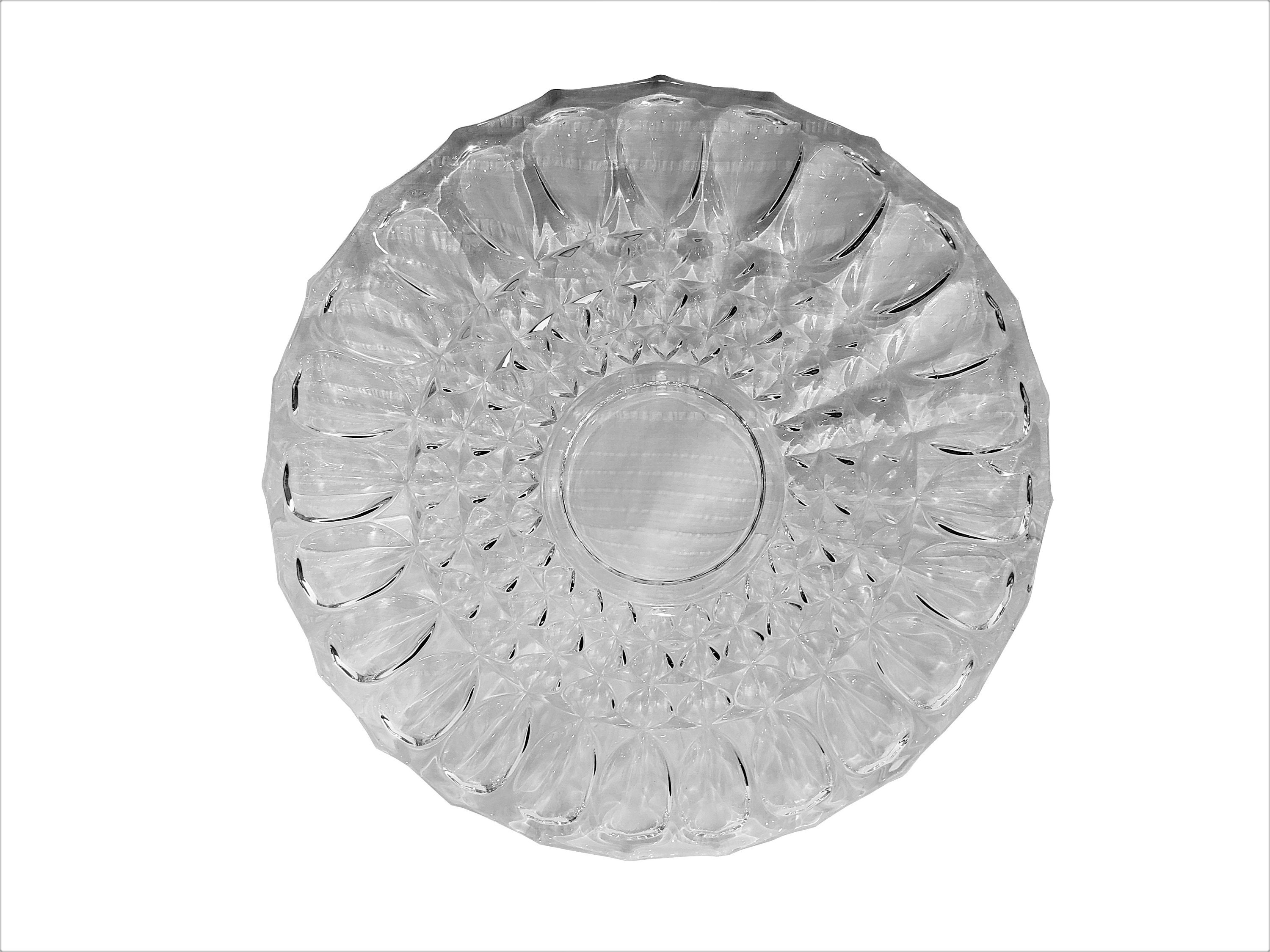 Crystal Glass Serving Platter - Etsy