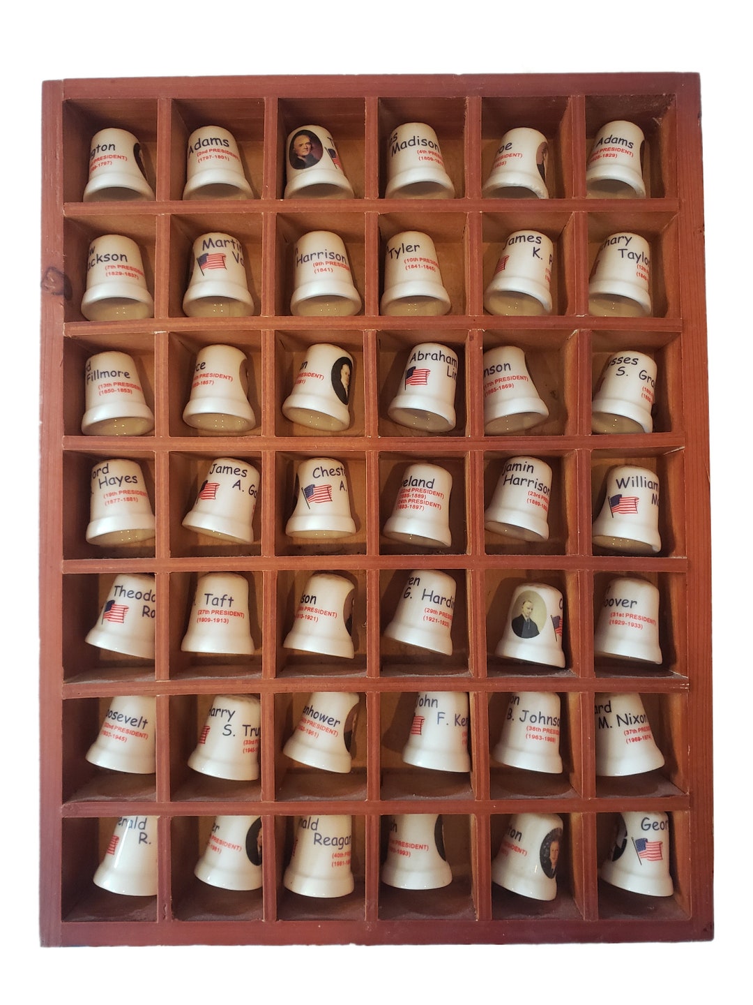 Presidential Thimble Collection - Full Set From George Washington to ...