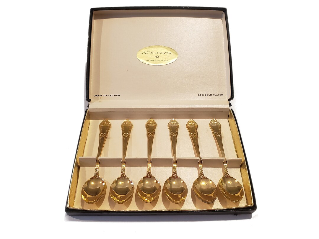 Vintage Janis Collection 24K Gold Plated Adlers Brand Spoons - Etsy