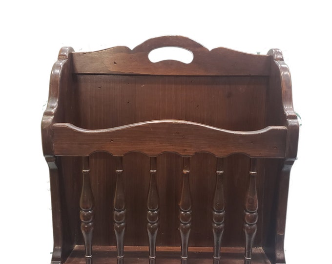 Vintage Wooden Magazine Rack - Etsy