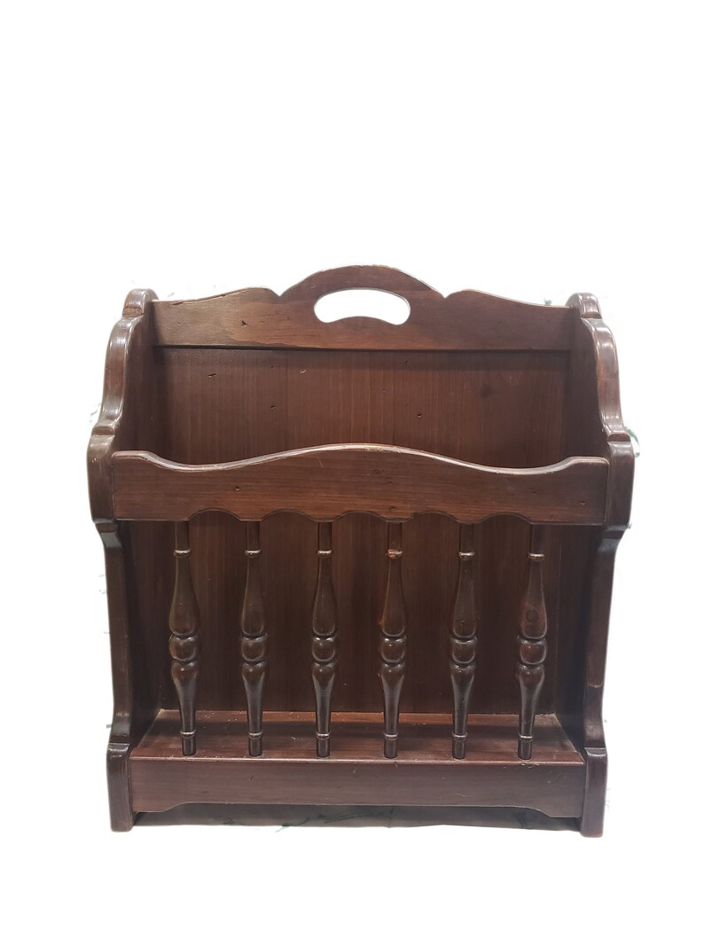 Vintage Wooden Magazine Rack - Etsy