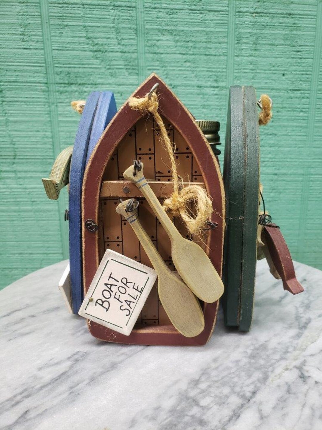 Wooden Paddle Boat Mason Jar Decor: Sea-themed Collectible - Etsy