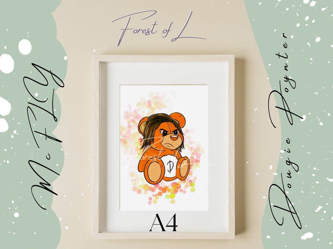 Dougie Mcfly Bear A4 Art Print Mcfly Band Pistola Bear Mcfly Inspired ...